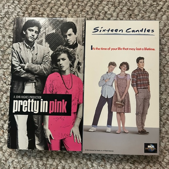 Other | Vintage Pretty In Pink And Sixteen Candles Vhs Tapes | Poshmark